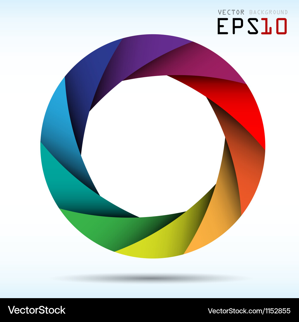 Colorful Camera Shutter Background Royalty Free Vector Image