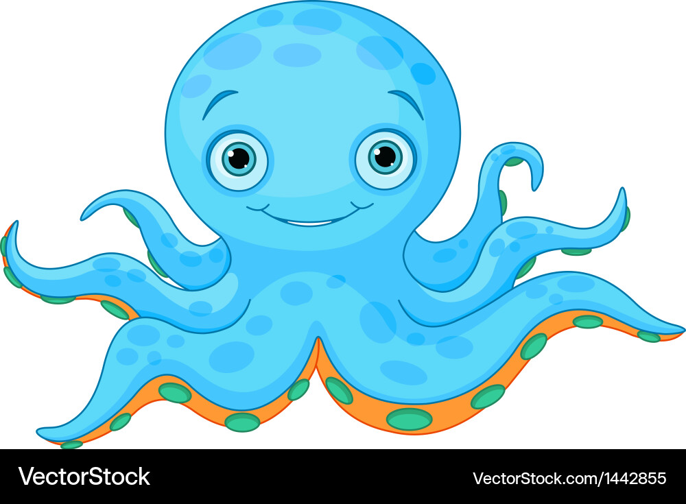 Cute octopus Royalty Free Vector Image - VectorStock