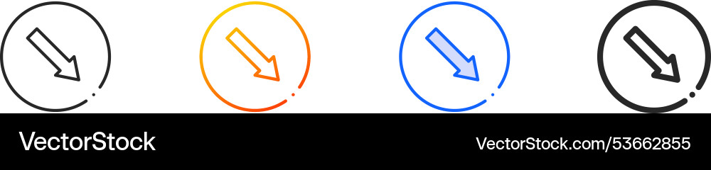 Keep right iconthin linear gradient blue stroke Vector Image