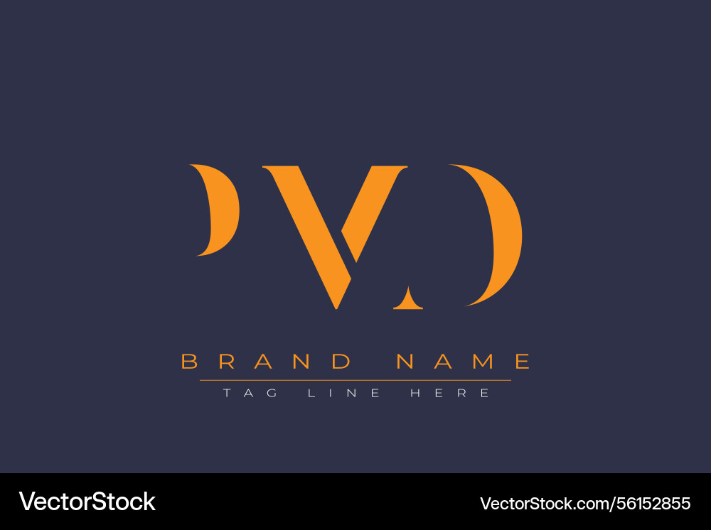 Pmd abstract letter logo design Royalty Free Vector Image