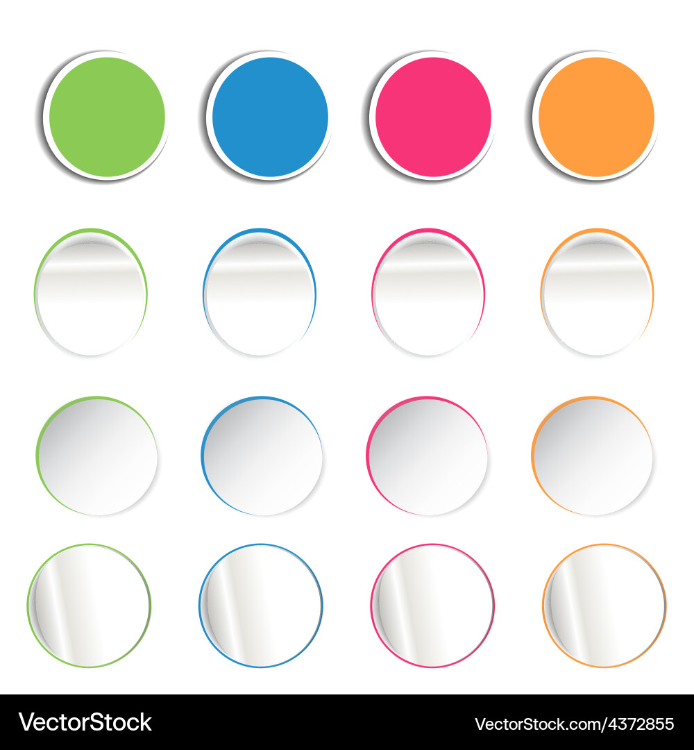 Round notes Royalty Free Vector Image - VectorStock