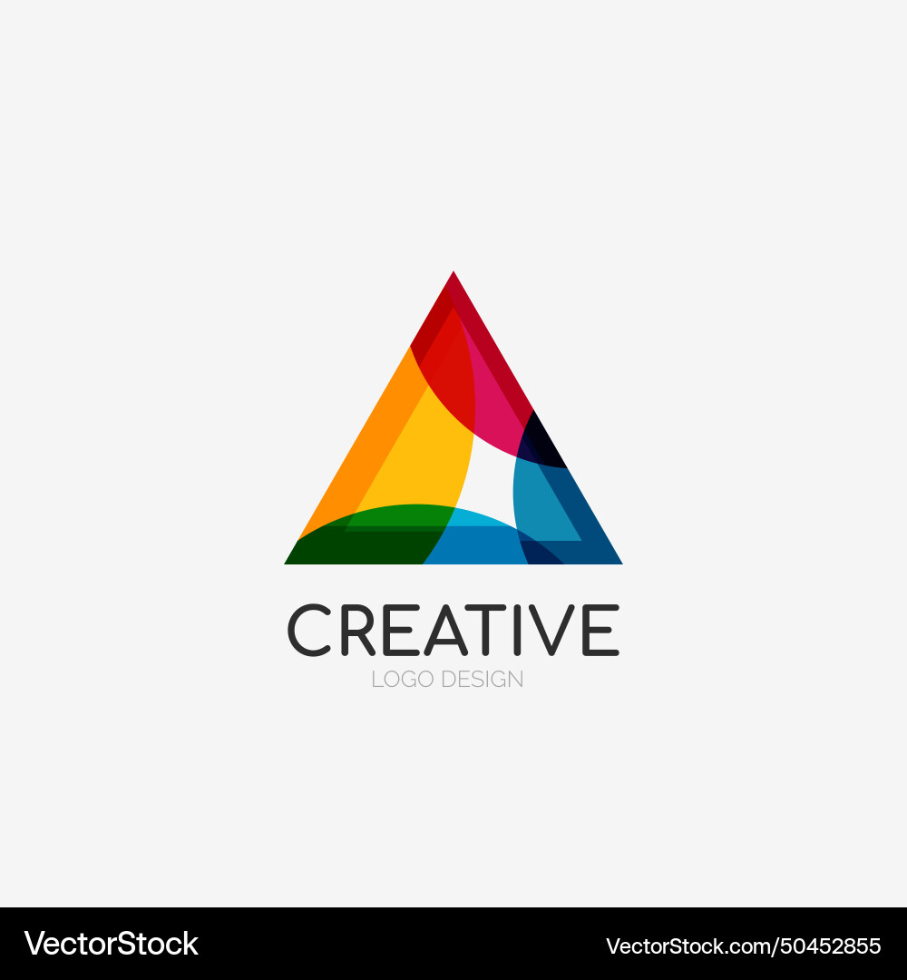 Triangle abstract logo business emblem icon Vector Image