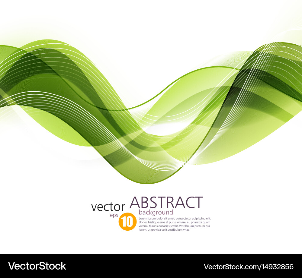 Abstract background green wavy Royalty Free Vector Image
