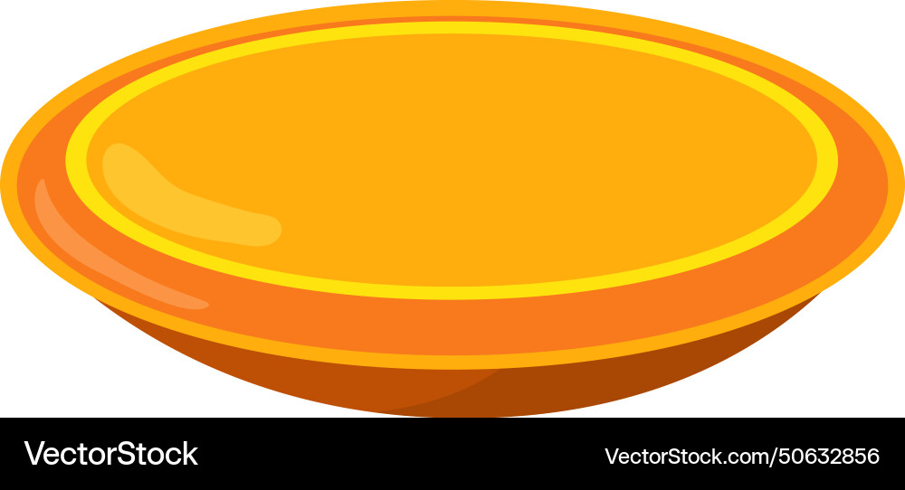 Bright orange bowl empty clean Royalty Free Vector Image