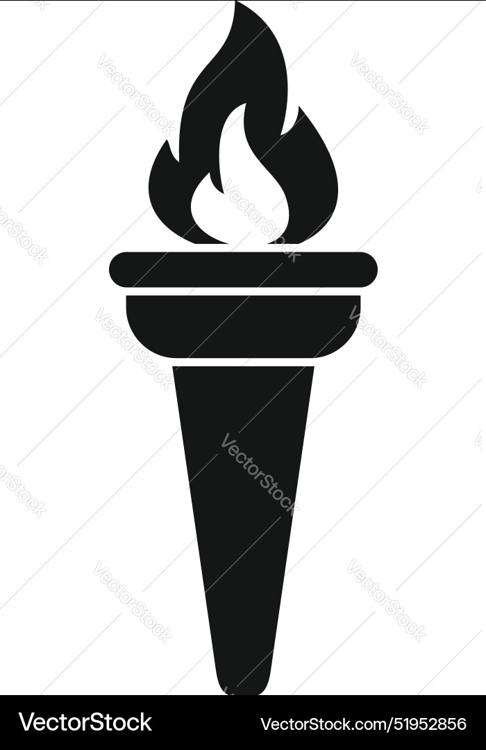 Burning torch symbolising freedom and celebration Vector Image