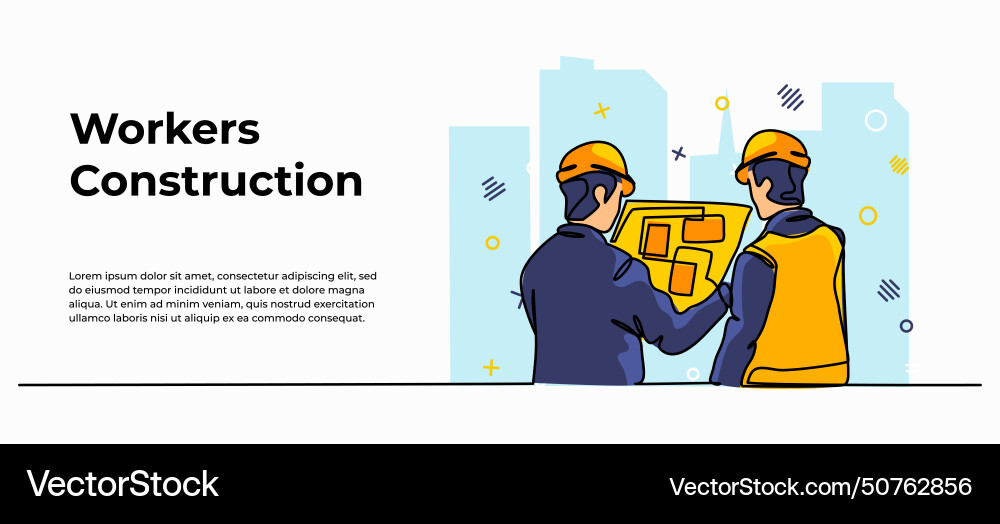 Construction contractors Royalty Free Vector Image