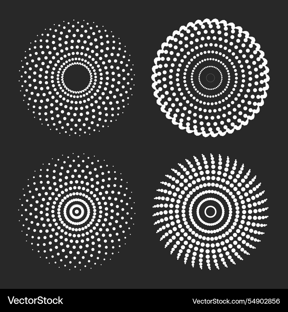 Dot radial pattern halftone downloads circular Vector Image