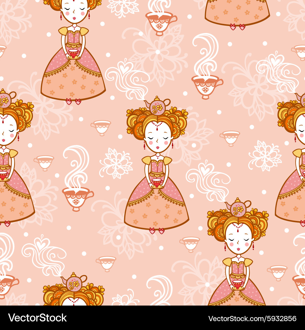Tea time Royalty Free Vector Image - VectorStock