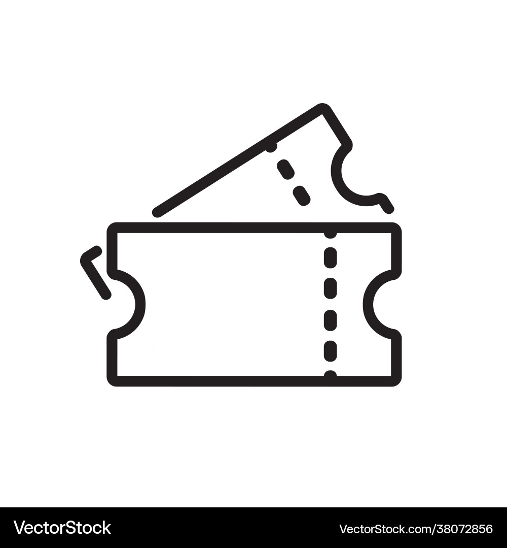 Ticket Icon - White Background Royalty Free Vector Image