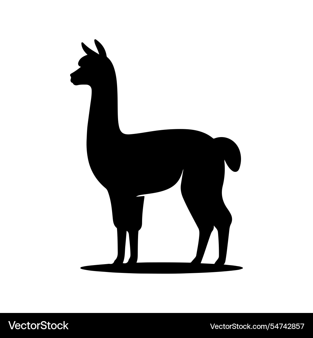 Alpaca silhouette Royalty Free Vector Image - VectorStock