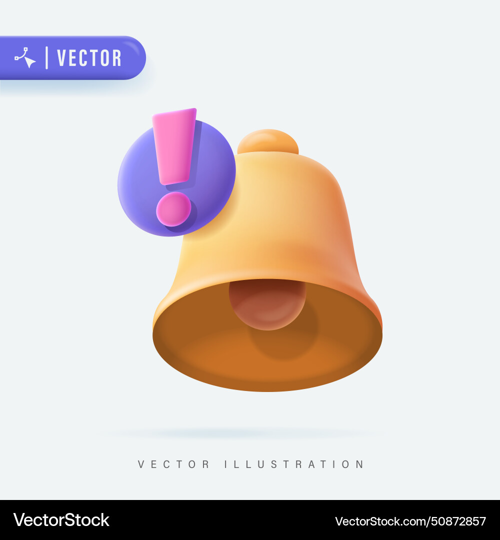 Bell notification Royalty Free Vector Image - VectorStock