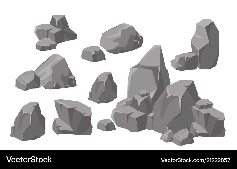Cartoon Stone Collection Royalty Free Vector Image