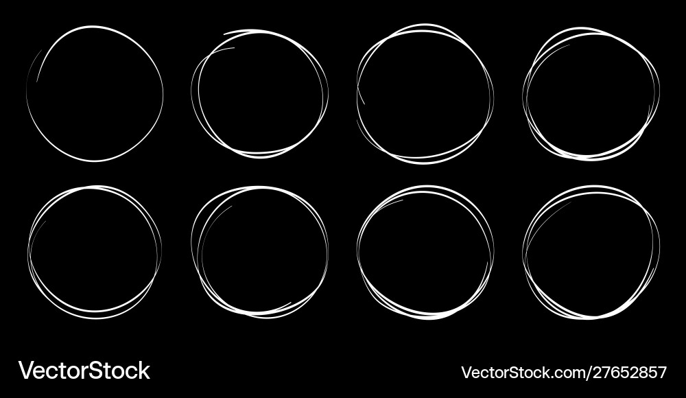 Circular Doodle Frames Royalty Free Vector Image