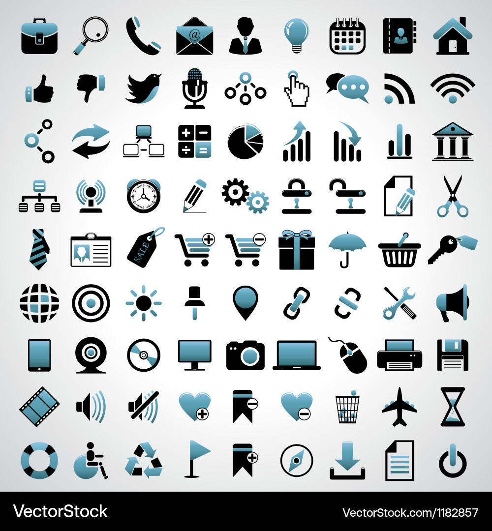 Icons set Royalty Free Vector Image - VectorStock