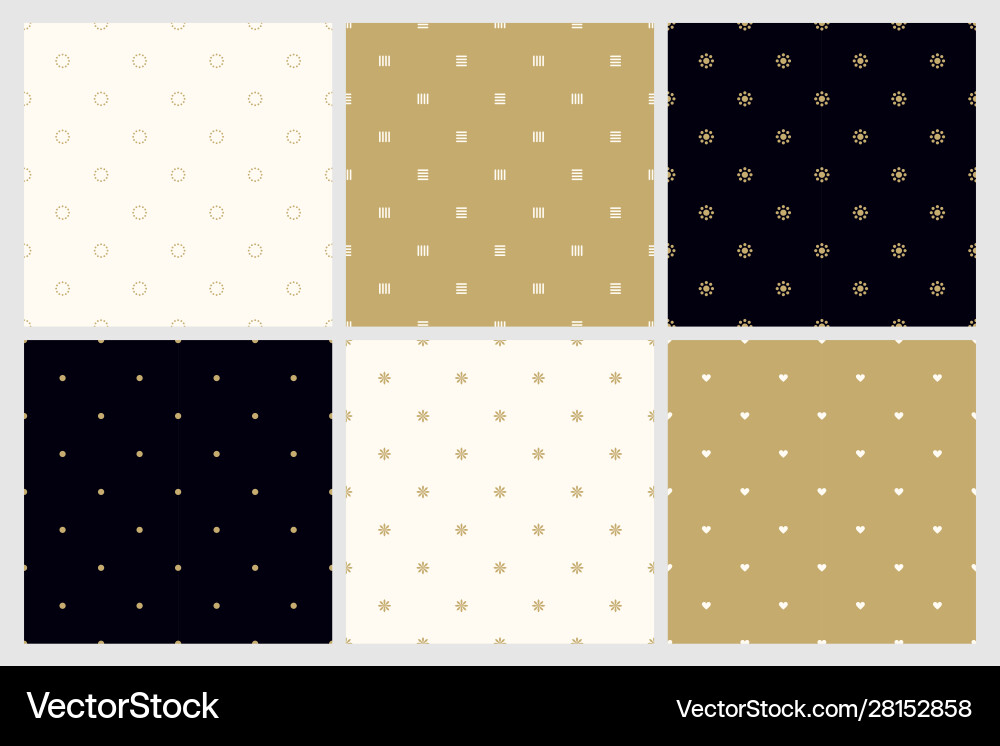 Collection seamless minimalistic stylish Vector Image