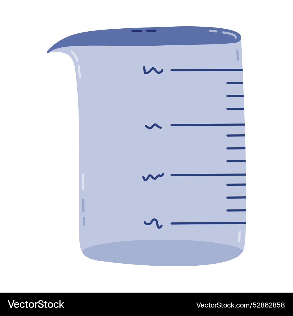 Cute cartoon laboratory beaker for science Vector Image