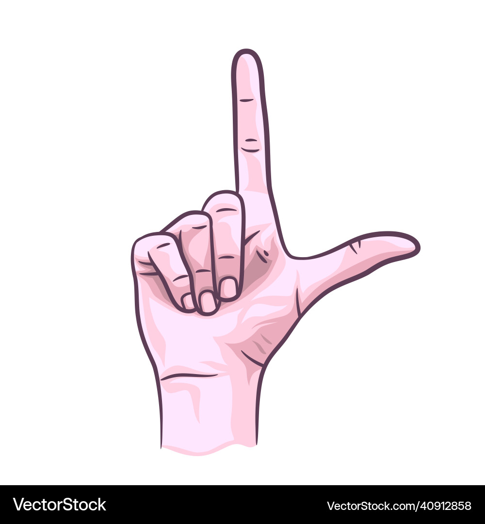 Loser Hand Gesture Sign Royalty Free Vector Image