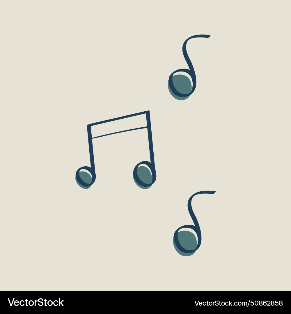 Musical key - notes sounds chords melody symbol Vector Image