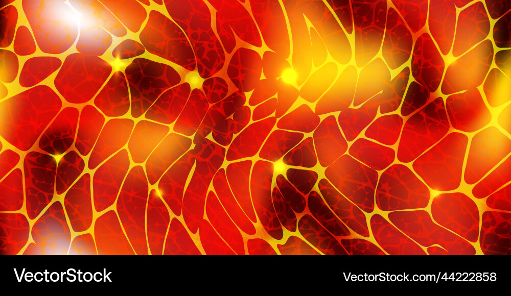 Seamless pattern of volcano lava river or glowing Vector Image