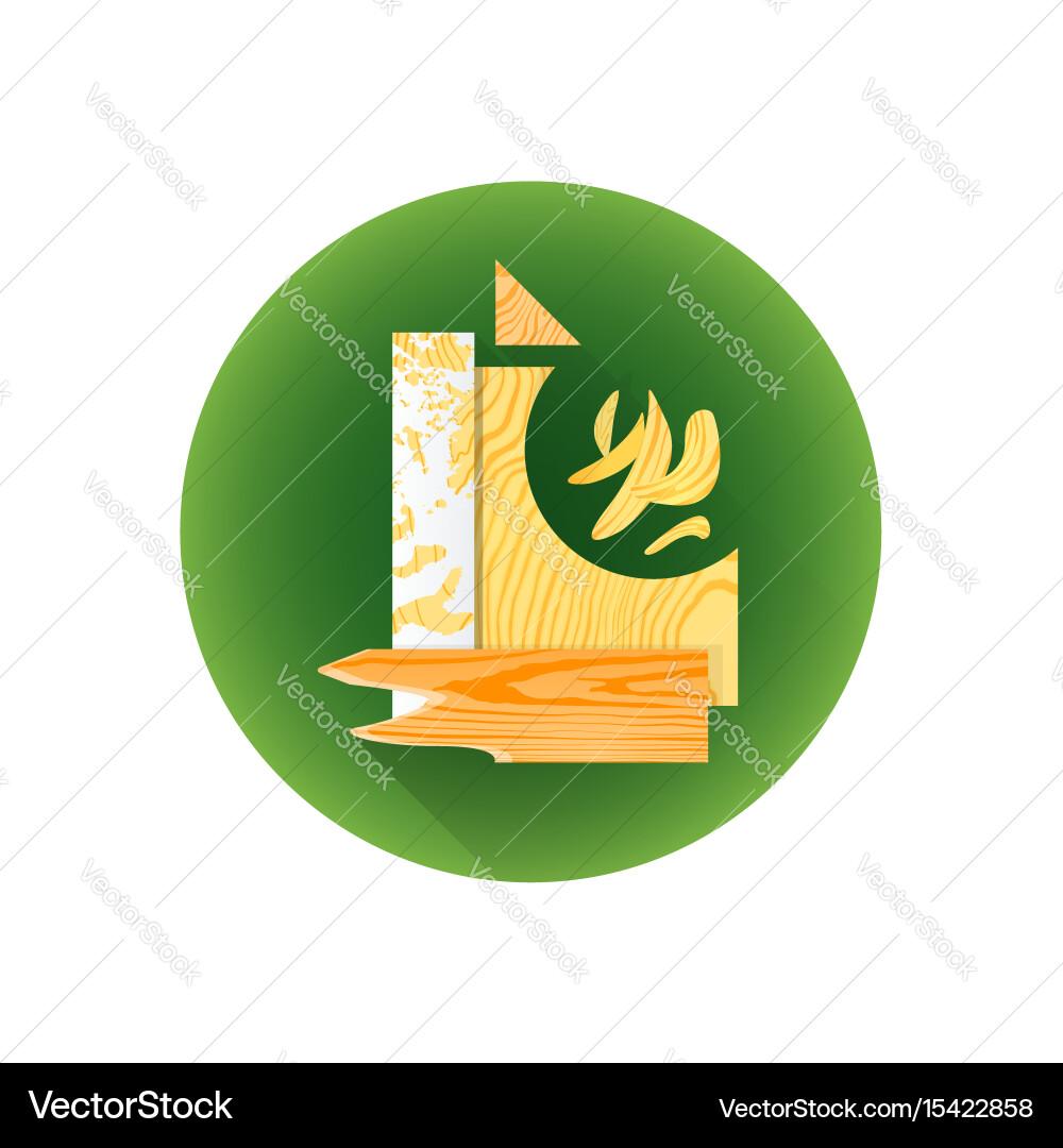 Wood scrap waste icon Royalty Free Vector Image