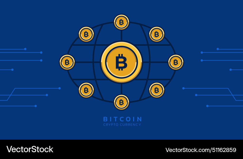 Digital cryptocurrency background Royalty Free Vector Image