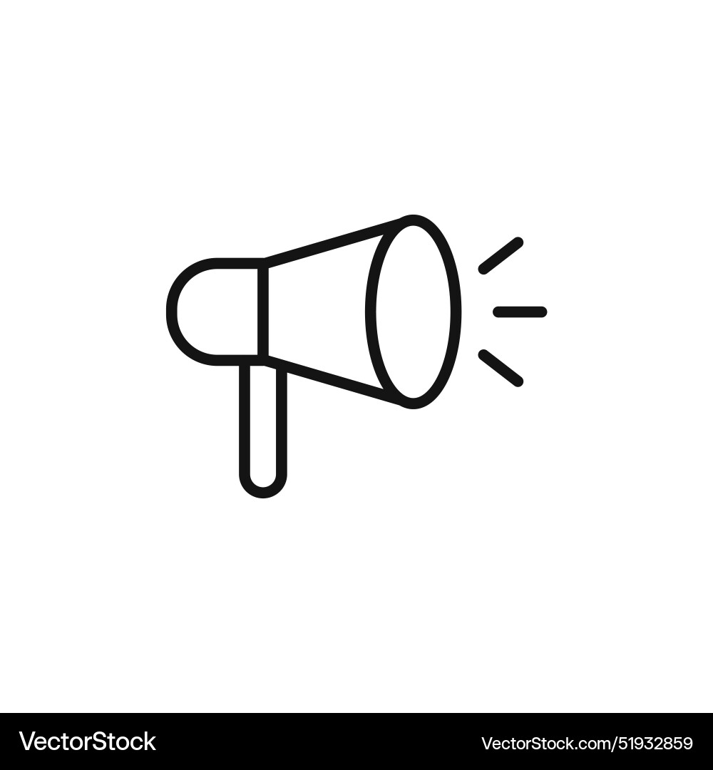 Loud megaphone icon ideal for announcements Vector Image