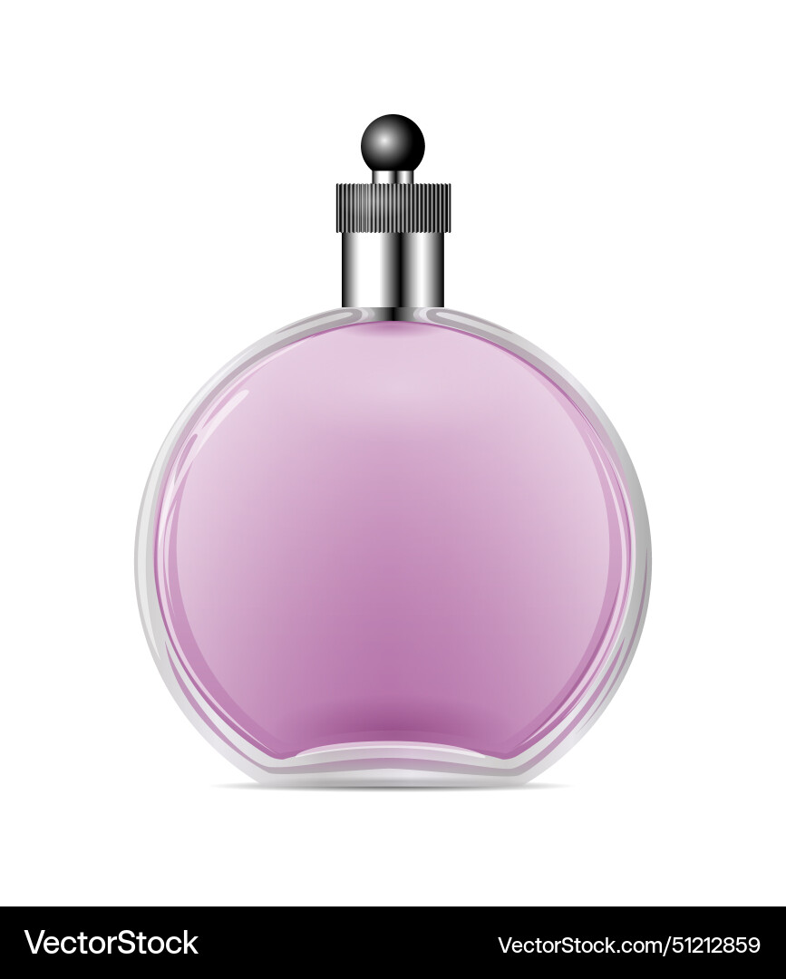 Perfume bottle on white background realistic Vector Image
