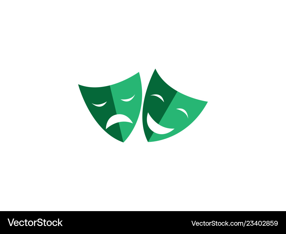 Theatrical masks double happy and sad face – Royalty-Free Vector ...