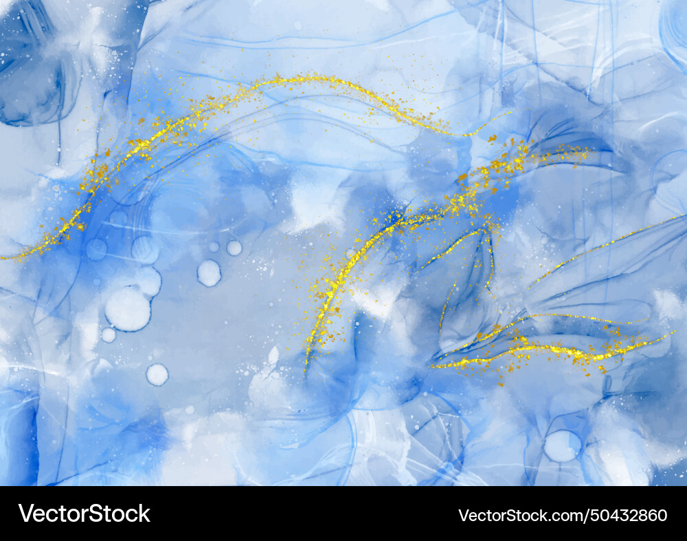 Abstract hand painted alcohol ink design Vector Image