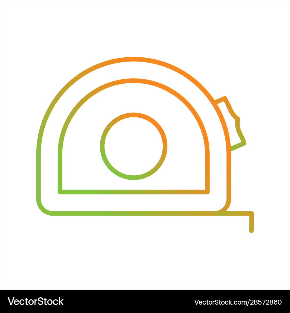 Beautiful inches tape line icon Royalty Free Vector Image