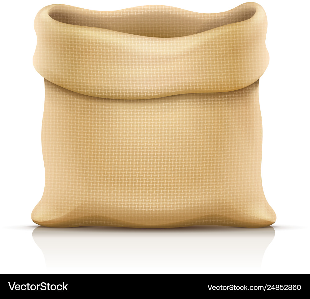 Burlap sack for products Royalty Free Vector Image