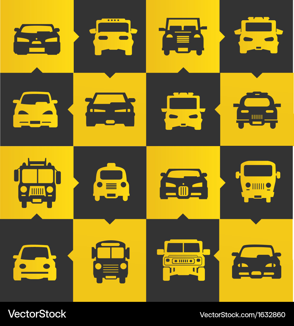 Car icons set Royalty Free Vector Image - VectorStock