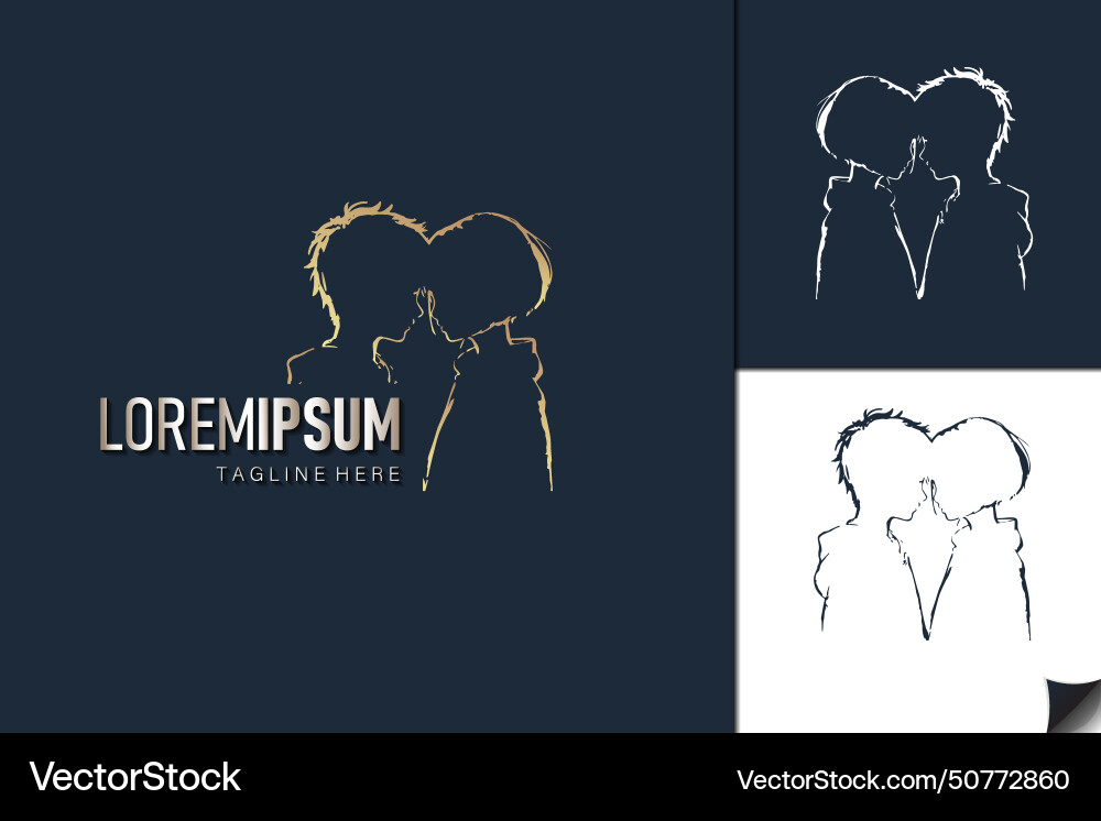 Golden logo set design Royalty Free Vector Image