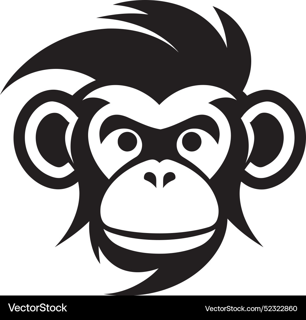 Midnight musings blackened primate artshadowed Vector Image