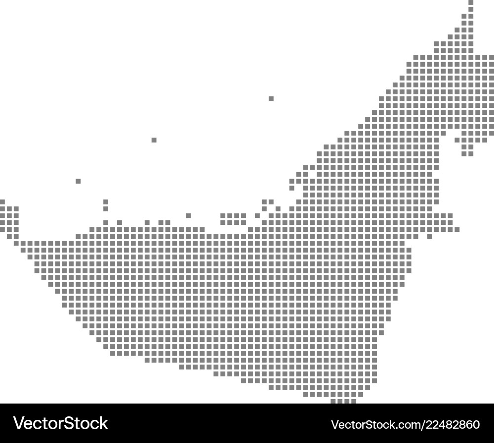 Pixel map of united arab emirates dotted Vector Image