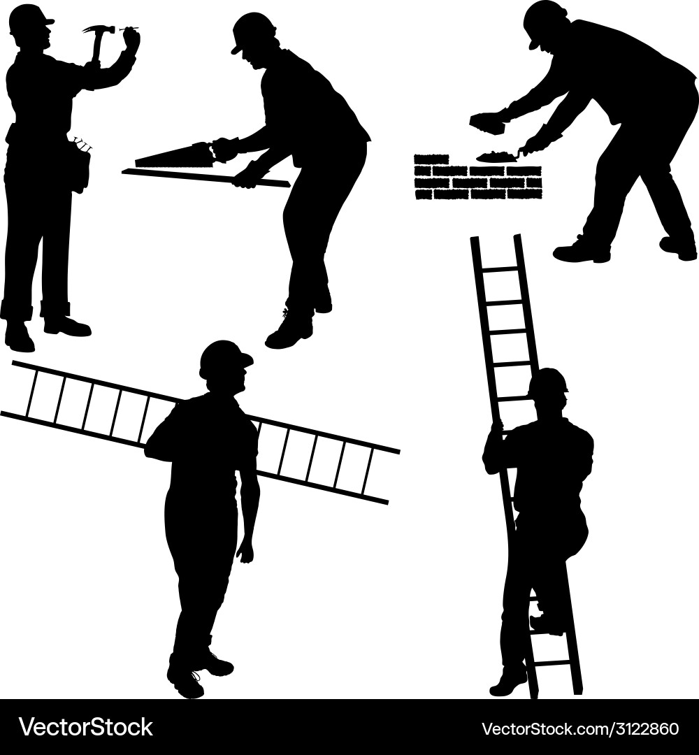 Various construction workers Royalty Free Vector Image