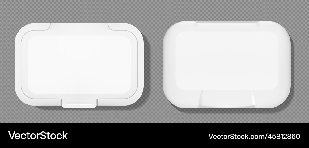 Wet wipe covers for wipes packaging set Royalty Free Vector