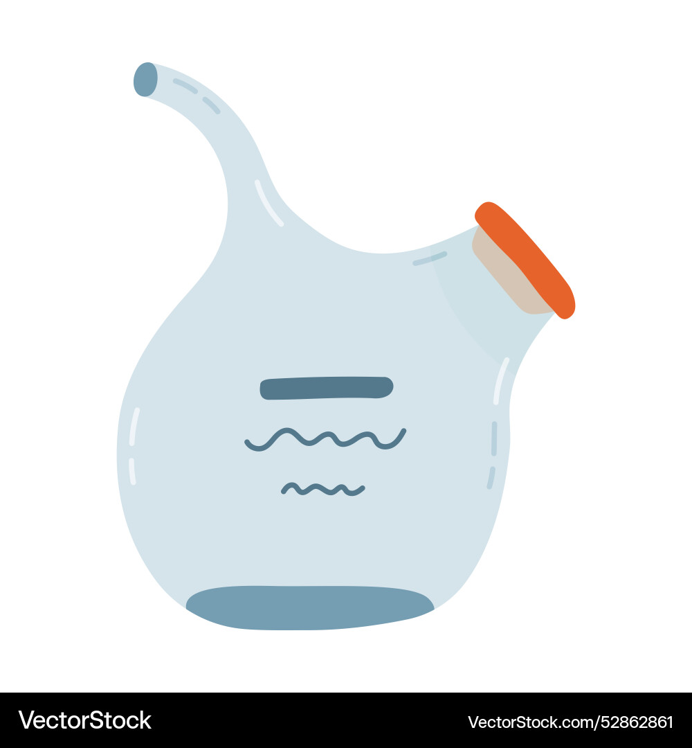 Cute cartoon laboratory beaker with spout Vector Image