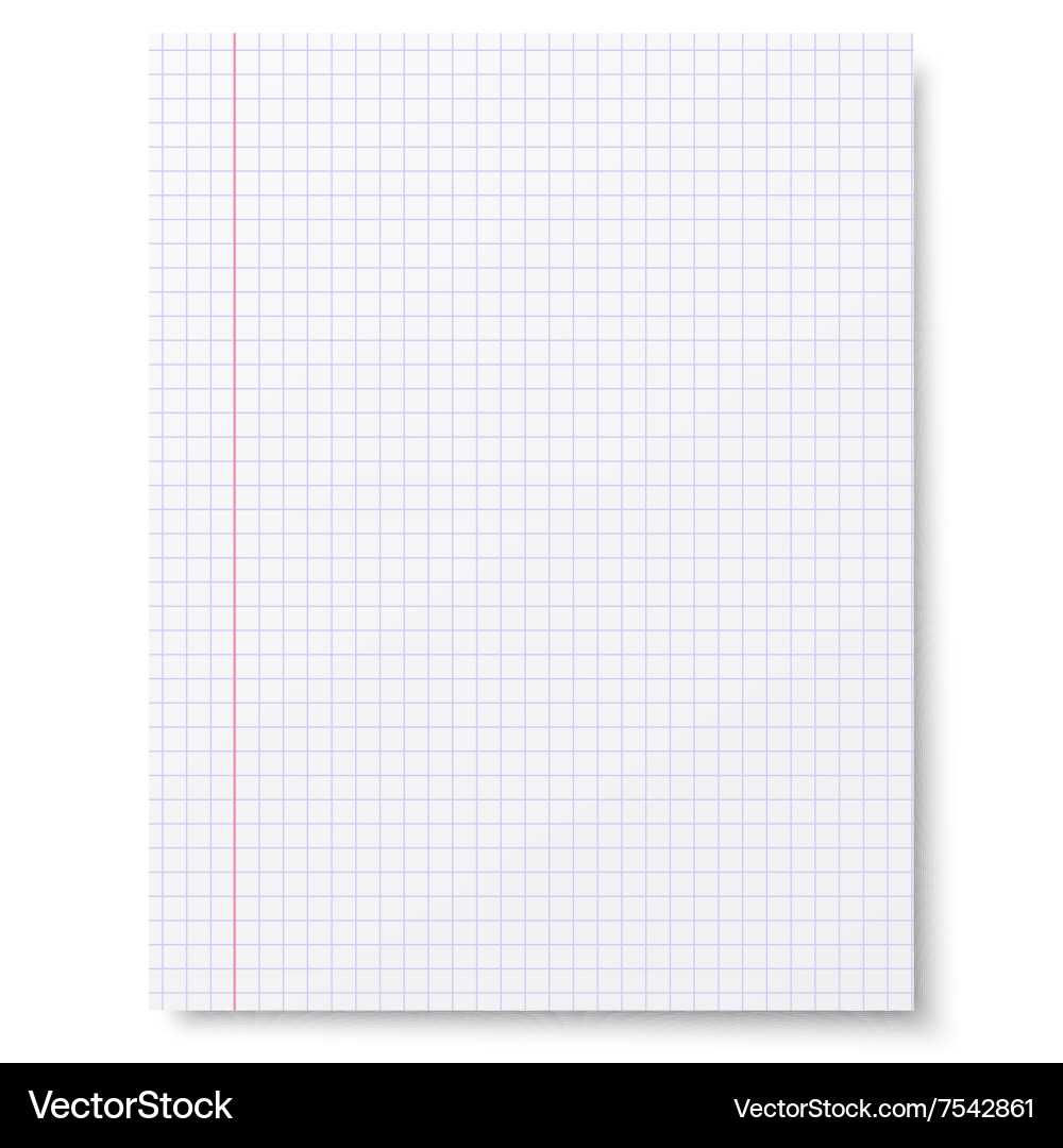 Notebook squared paper background Royalty Free Vector Image