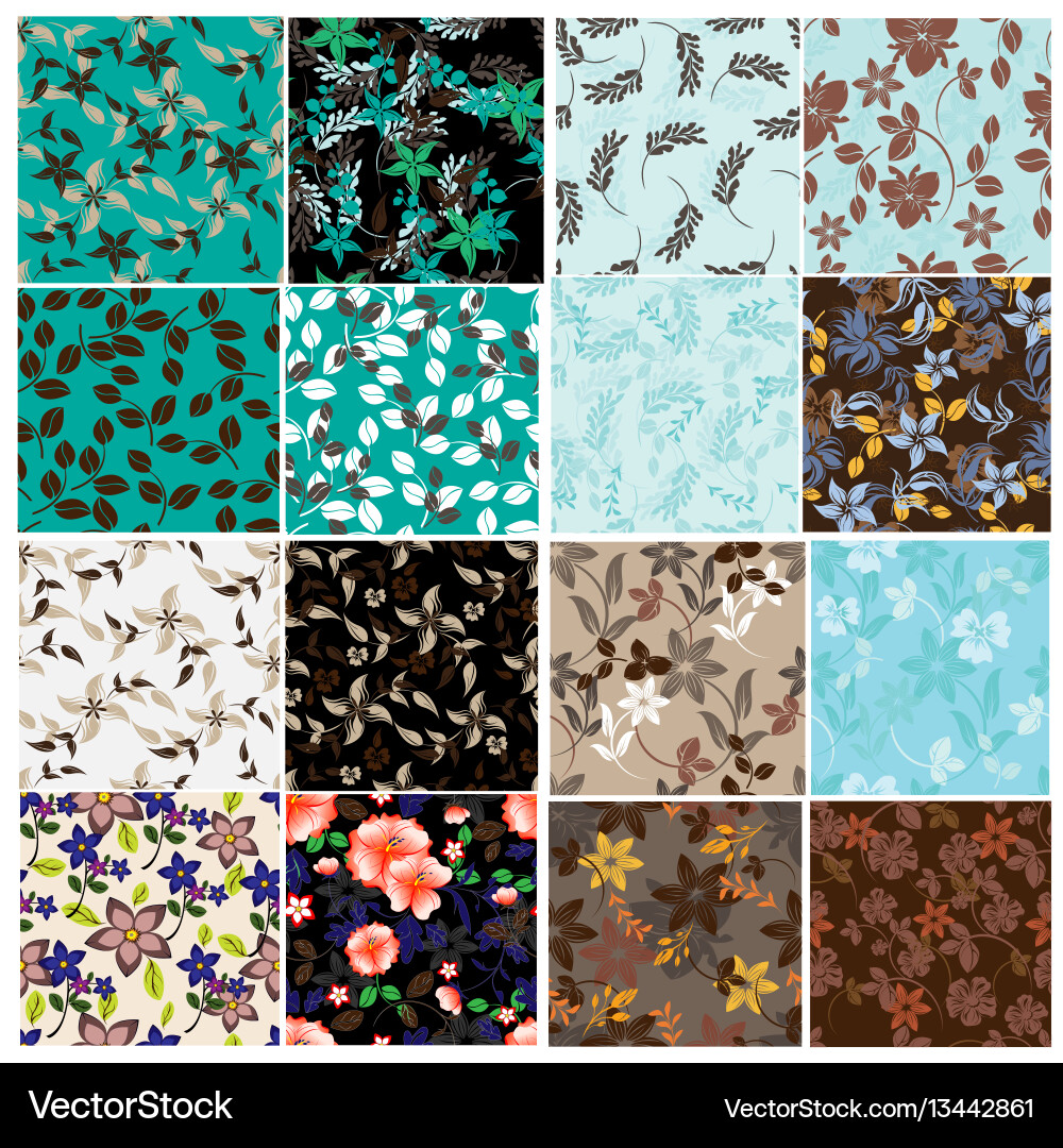 Seamless flowers pattern Royalty Free Vector Image