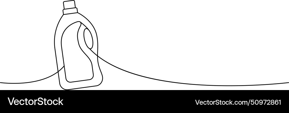 Toilet cleaner one line continuous drawing Vector Image