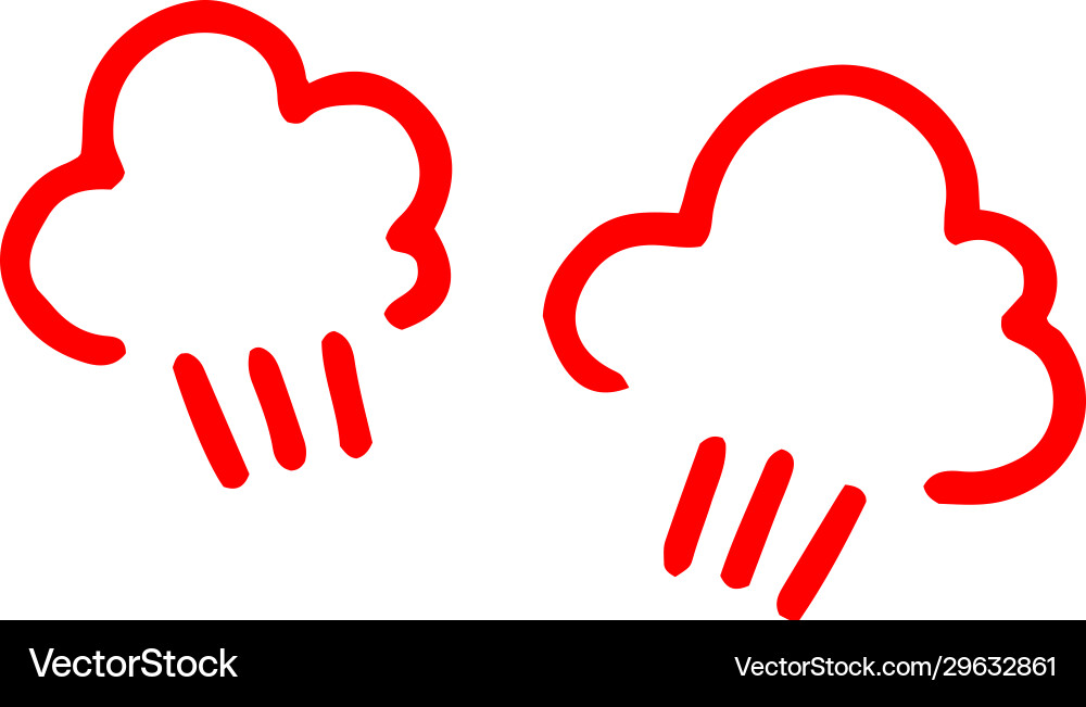 Variation white handwritten red anger mark Vector Image