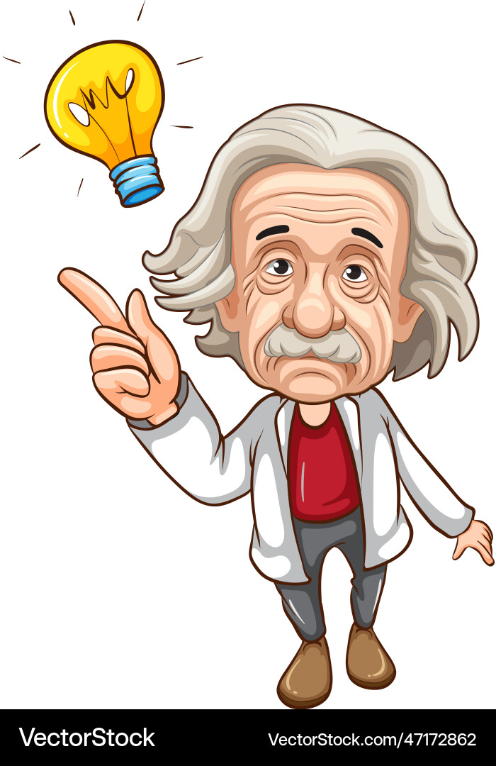 Albert einstein cartoon character Royalty Free Vector Image Albert einstein cartoon character Royalty Free Vector Image