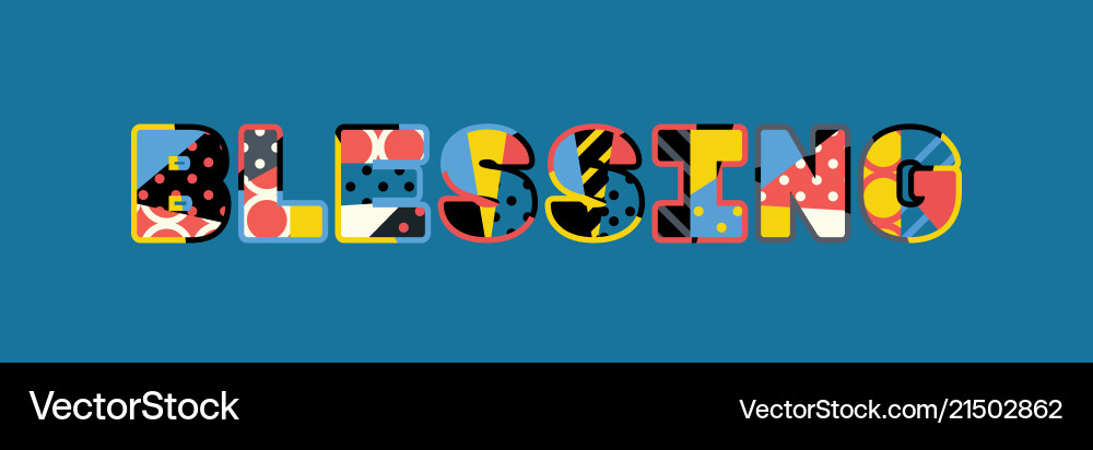 Blessing concept word art Royalty Free Vector Image