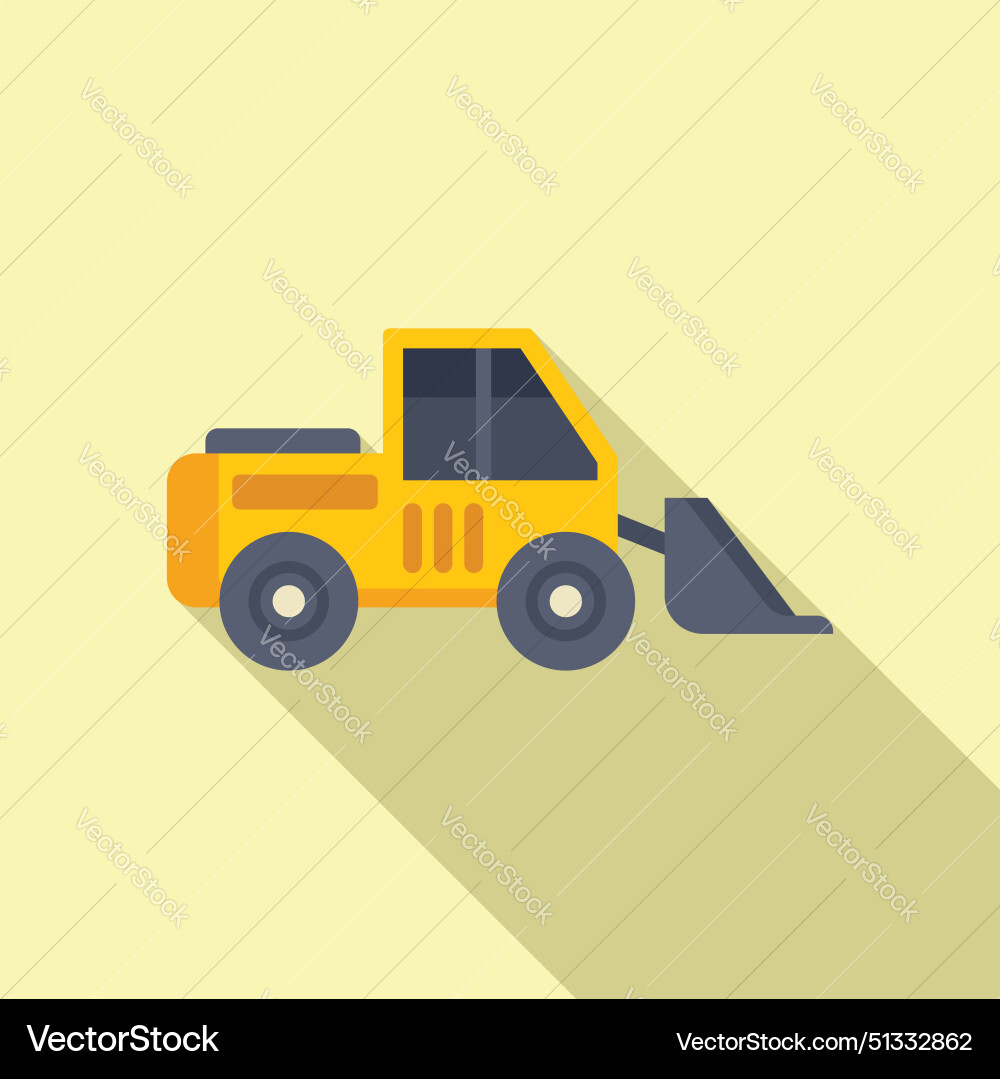 Cartoon construction loader on beige background Vector Image