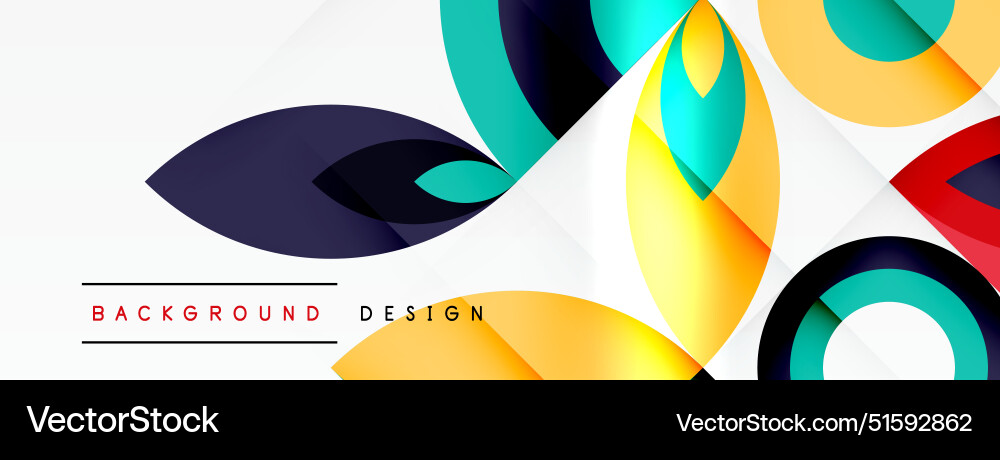 Circles and petals geometric beautiful abstract Vector Image