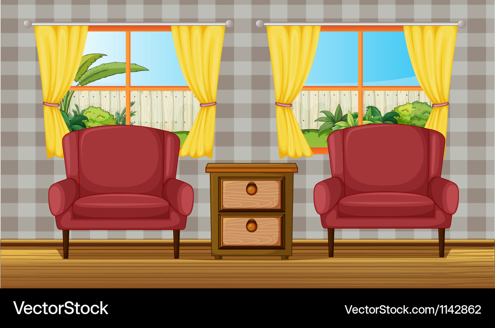 Colorful living room Royalty Free Vector Image
