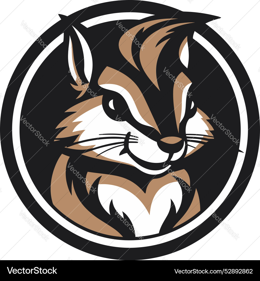 Creative chipmunk logo design unique Royalty Free Vector