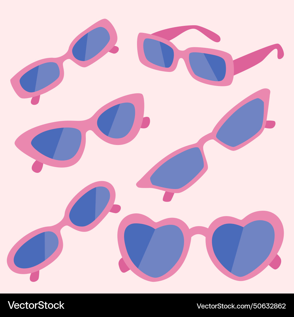 Cute y2k sunglasses Royalty Free Vector Image - VectorStock