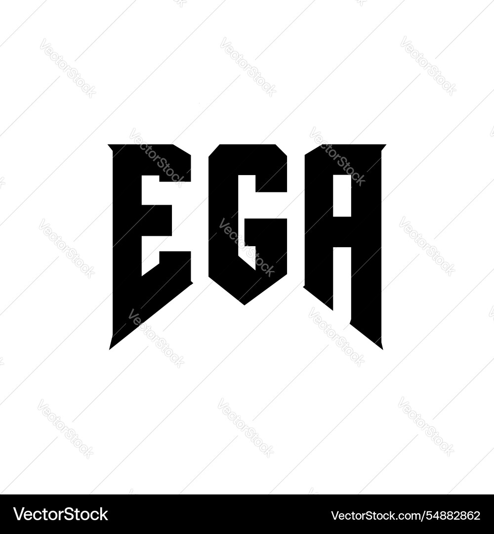 Ega letter logo design for technology company Vector Image